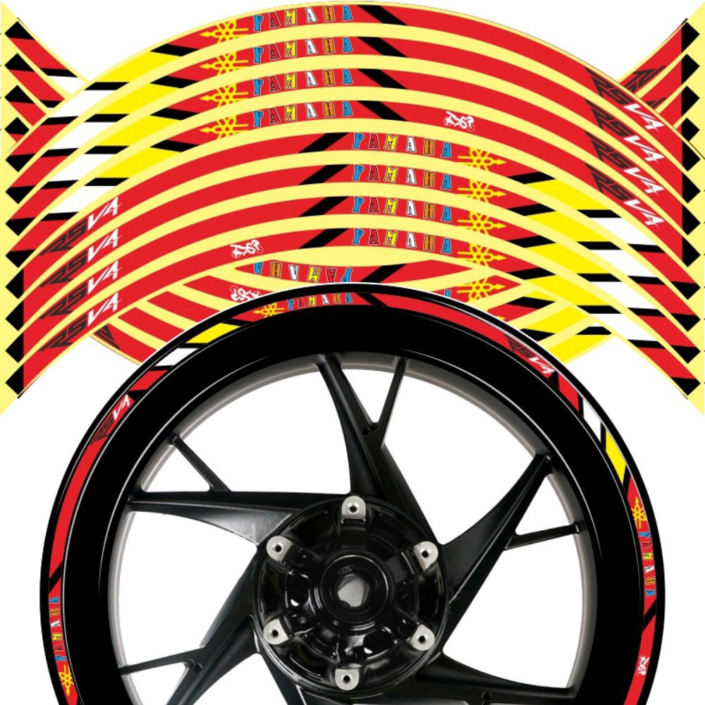 16PCS 17/18 Inch Motorcycle Reflective Mags Wheel Decals Wheel Mags ...