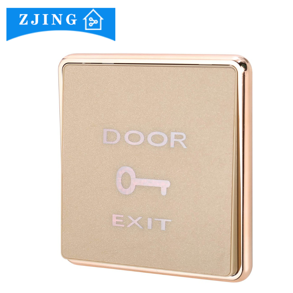 Press to Exit Door Release Button Switch for Access Control Security System Champagne Gold ...