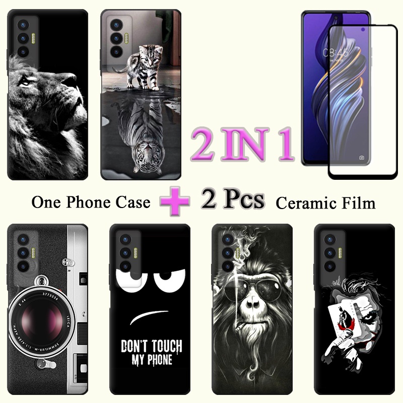 2 IN 1 Tecno Pova 5G LE8 Printed Fashion Case With Two Piece Ceramic ...