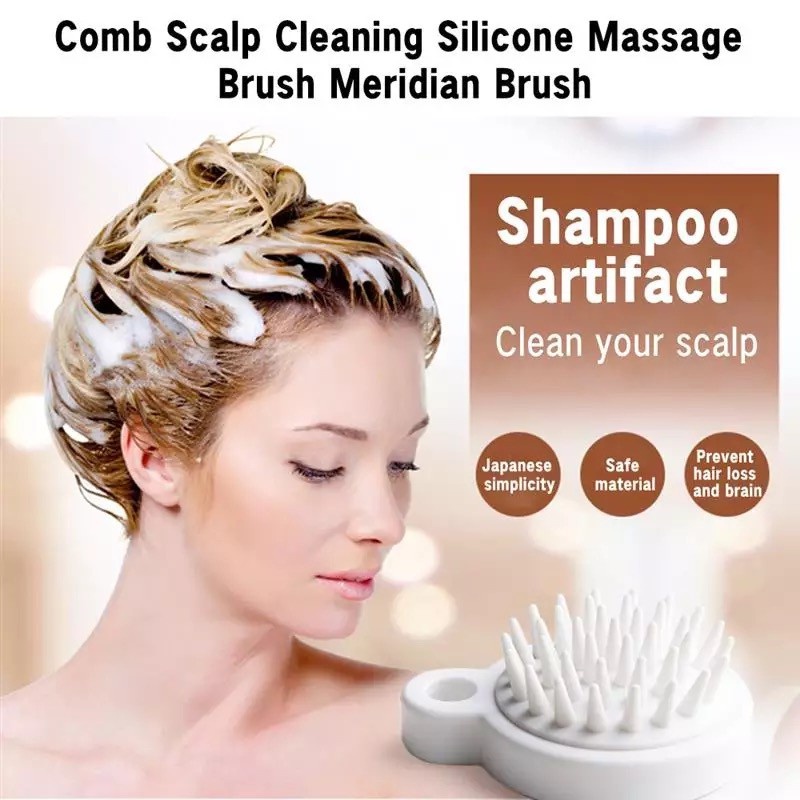 SJW Japanese scalp health massage shampoo comb scalp clean silicone ...