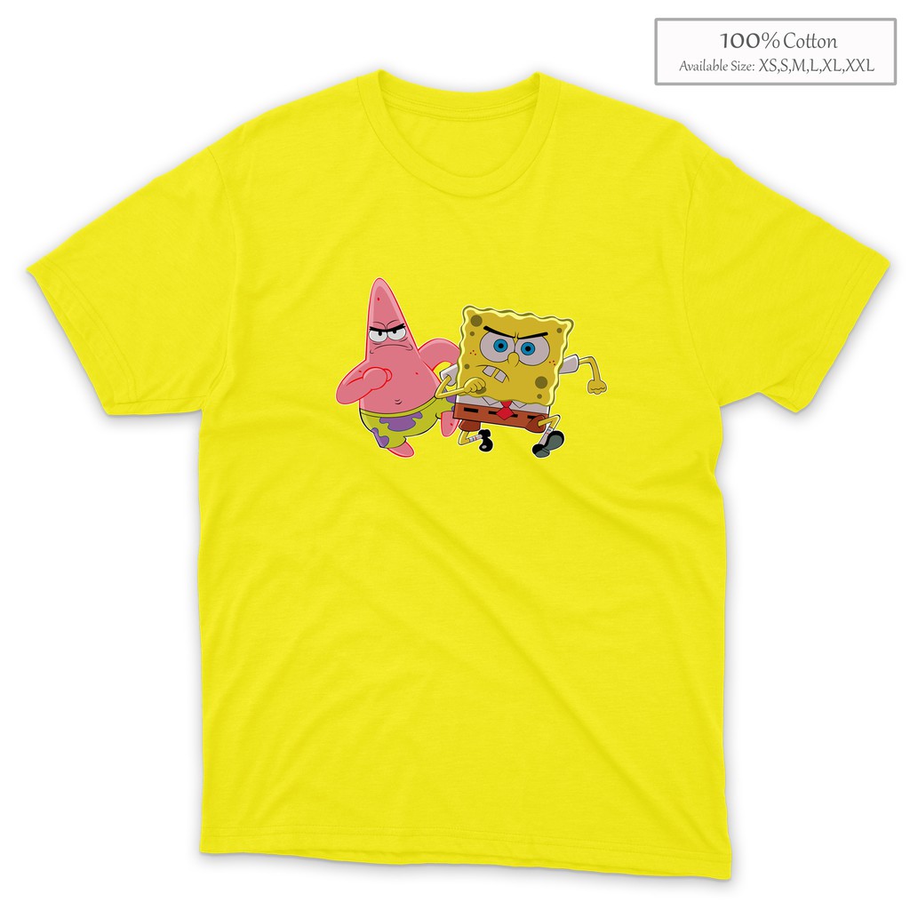 SpongeBob Squarepants and Patrick star Angry Design Shirt (C10 ...