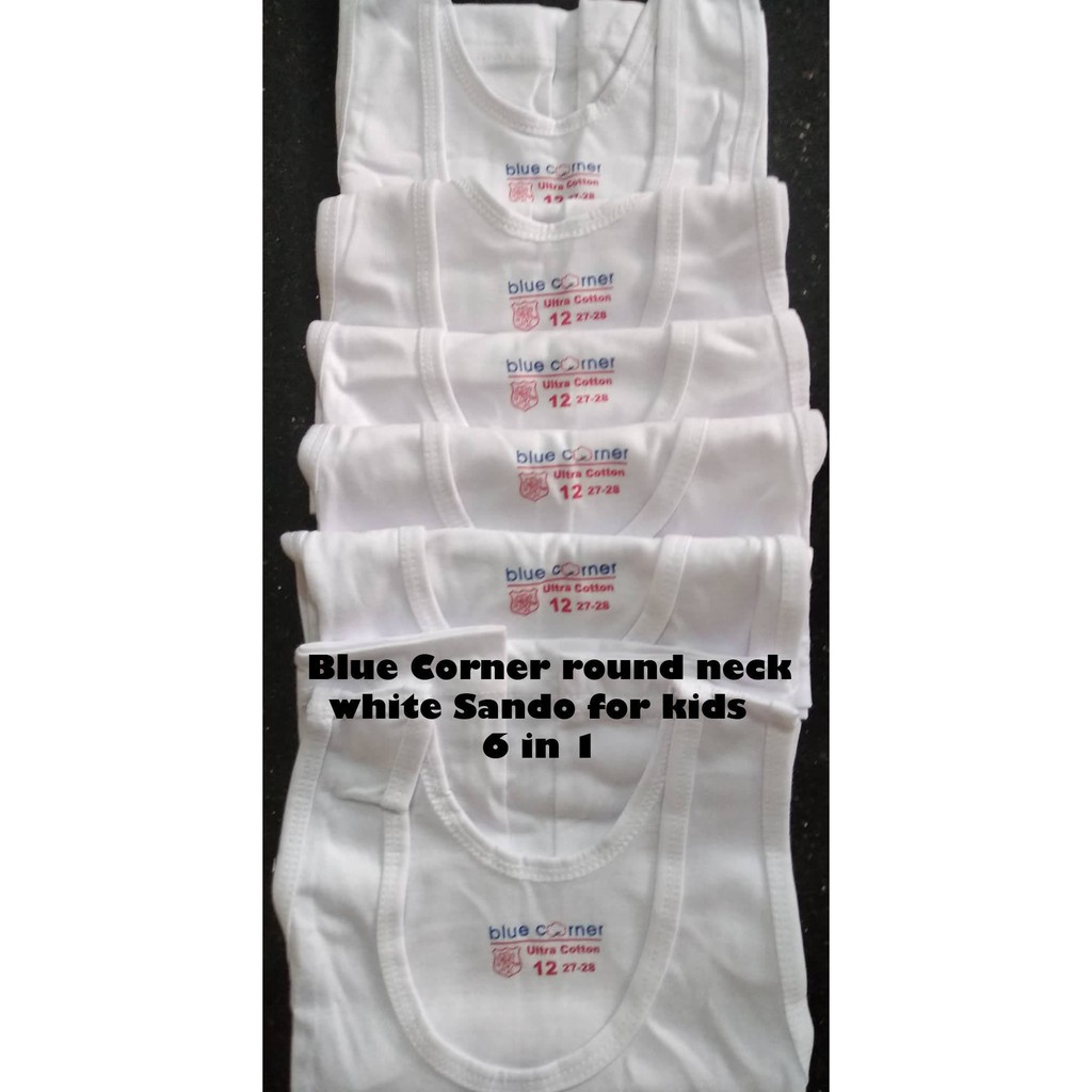 Blue Corner - 6-in-1 Sando white for kids - BOYS (6pcs/pack) | Shopee ...