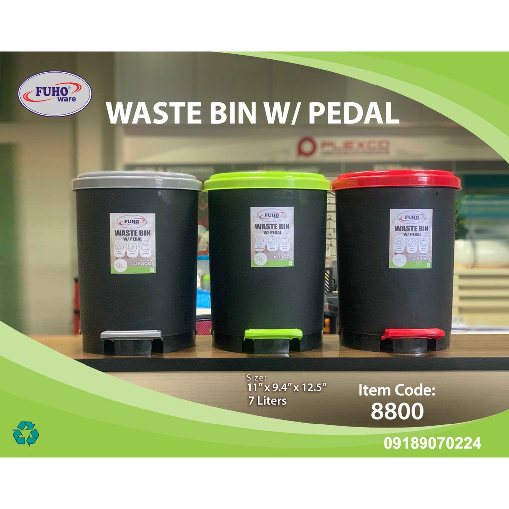 Trash Bin with Pedal (trash can, garbage bin, waste can, waste bin ...