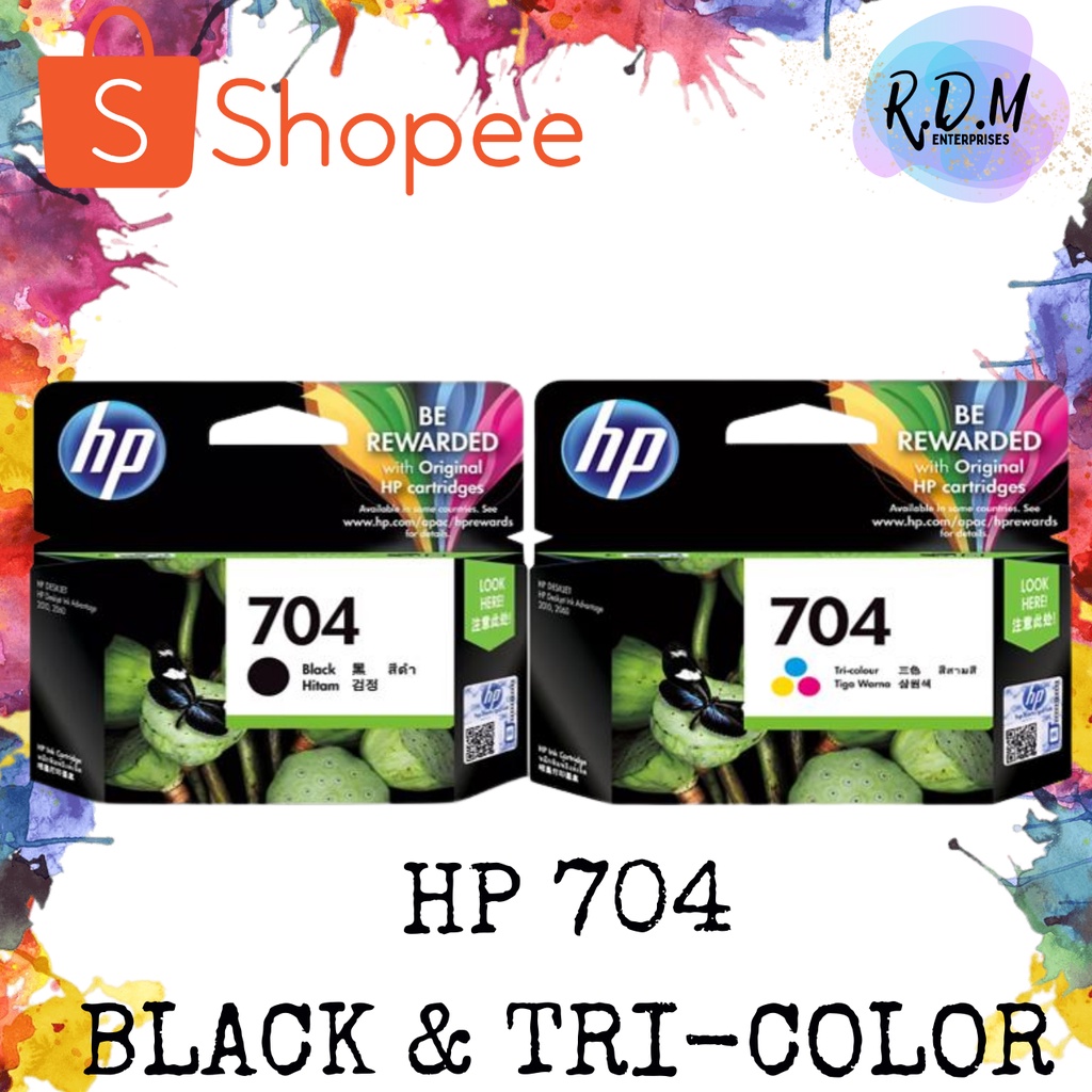 HP 704 Original Ink Cartridge (Black/Tricolor) | Shopee Philippines