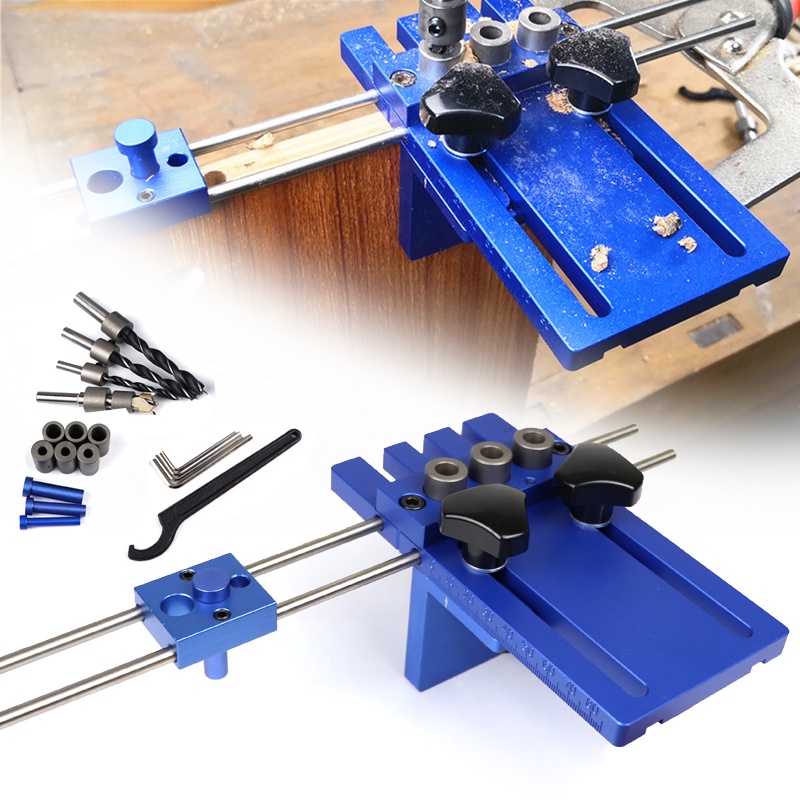 Woodworking Self Centering Dowelling Jig Hole Drill Guide Dowel Jig Set ...