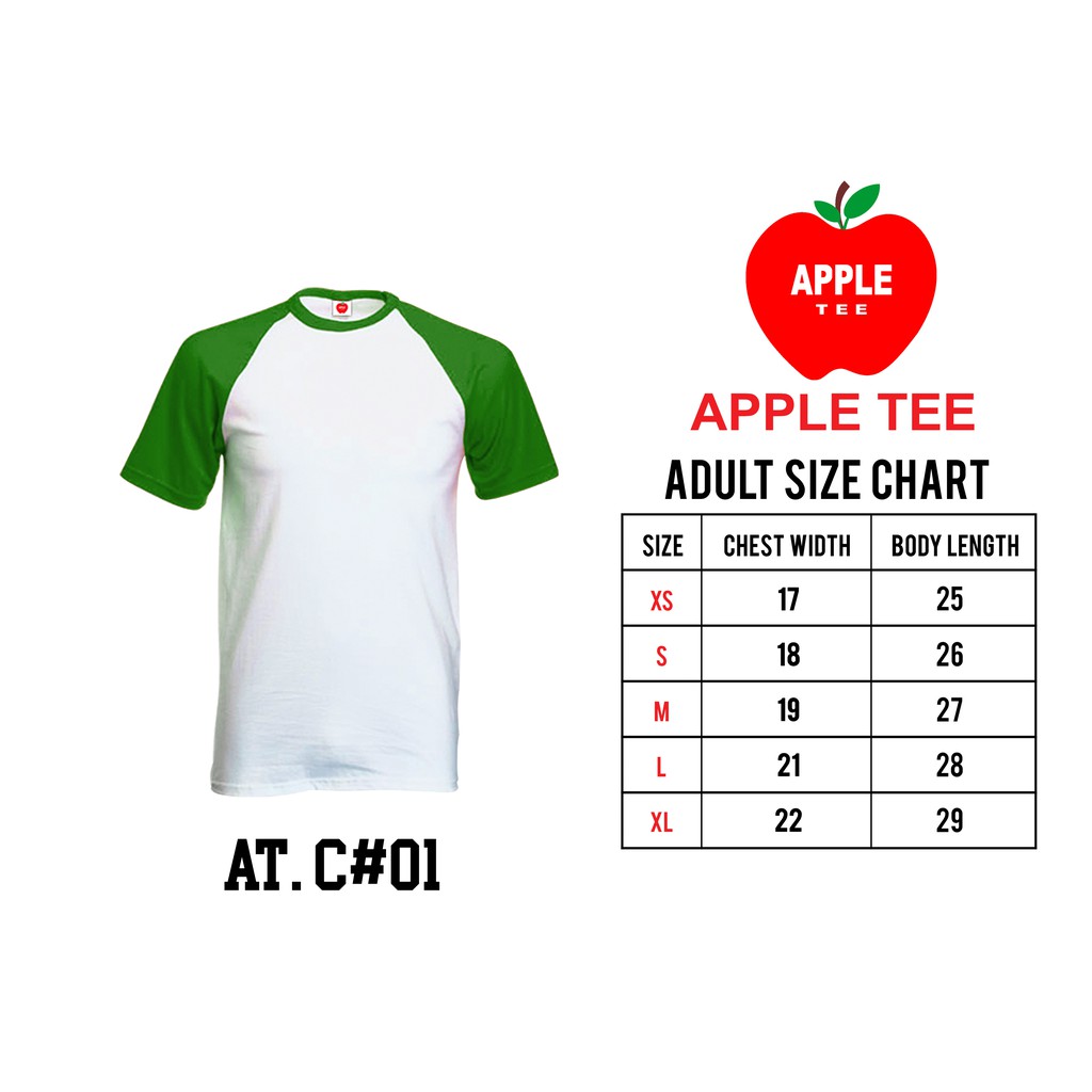 T-Shirt Round Neck Plain Apple Tee (EM.GREEN) | Shopee Philippines