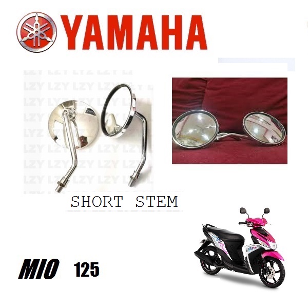 YAMAHA MIO I 125 SIDE MIRROR Motorcycle classic type SHORT STEM (black ...