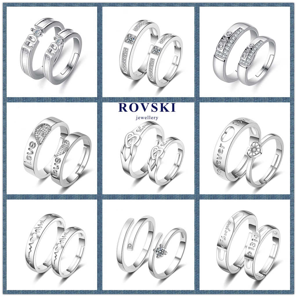 ROVSKI Fashion Korean Ready Stock Jewelry S925 Sterling Silver Diamond ...