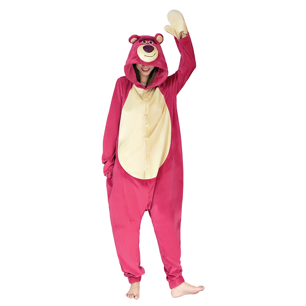 Toy Story 3-Lotso Strawberry Bear Cosplay Costume Sleepwear Pyjamas ...