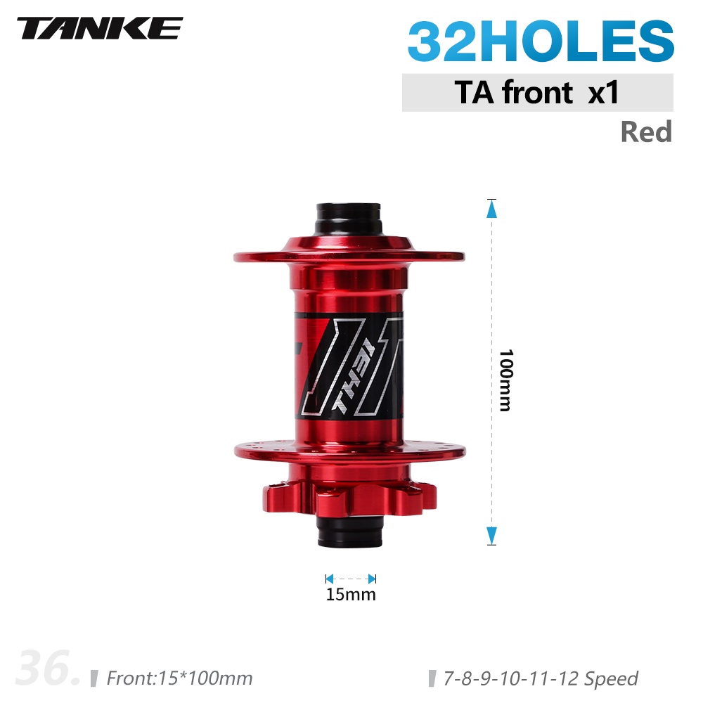 TANKE Bike 32 36 Holes Hub 6 Pawls Mtb Sealed Bearing Freehub Front And ...