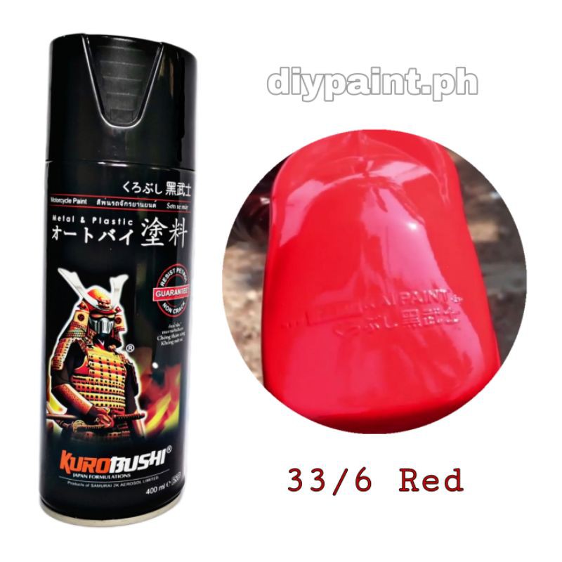 33/6 RED SAMURAI SPRAY PAINT - (ferrari red use White Base Color ...