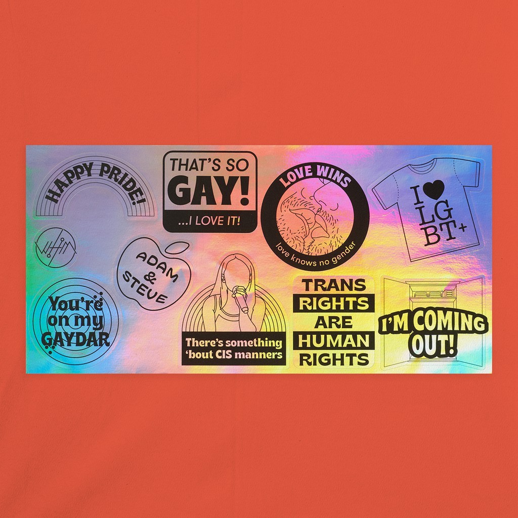 Whim Manila Pride Sticker Set B Holographic Desk, Planner, Journal Lgbt ...