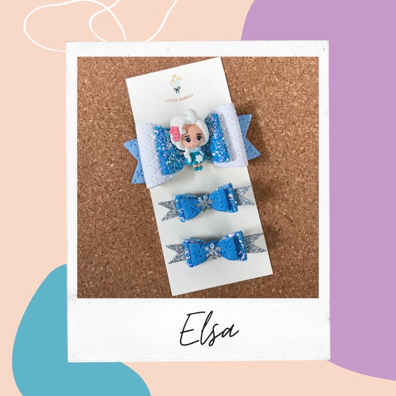 Disney Princess ELSA Inspired Handmade Leather Hair Bows for girls ...