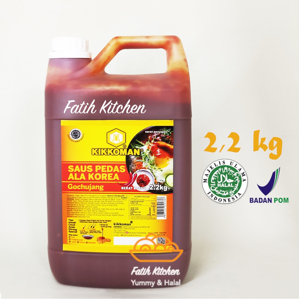 Kikkoman Gochujang Sauce Halal 2,2 kg Jerry Cans - Korean Spicy Sauce ...