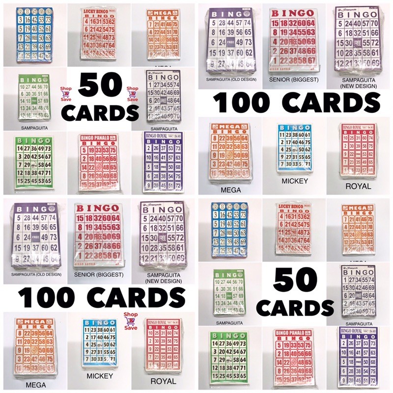 BINGO CARDS / 50 and 100 CARDS | Shopee Philippines