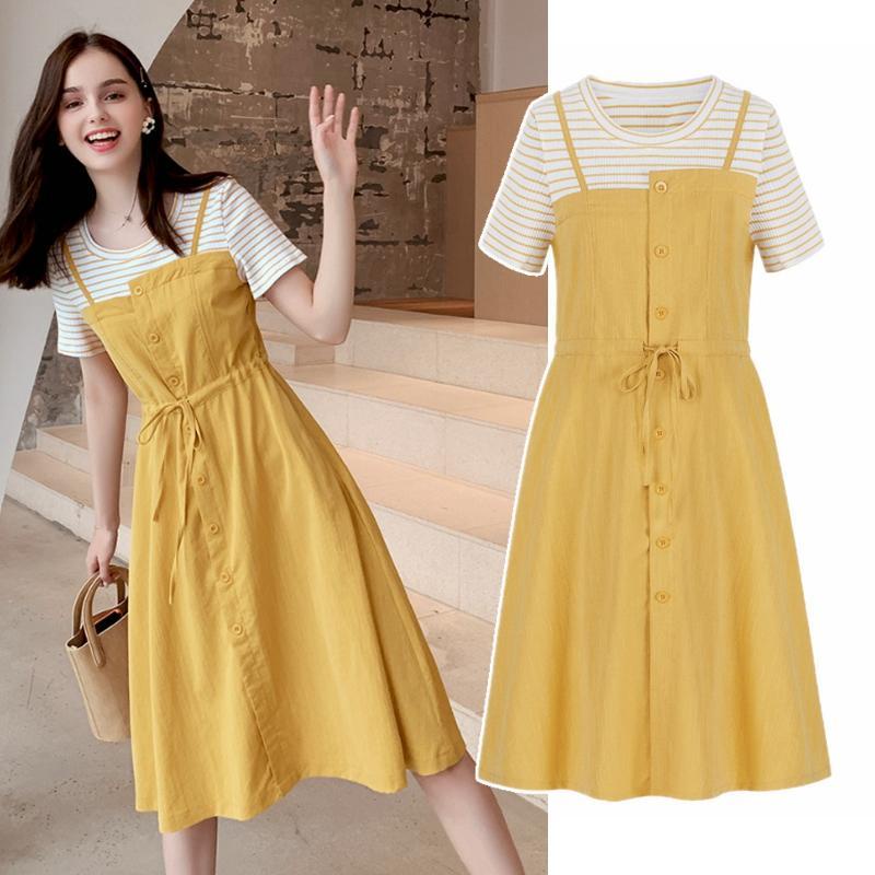 Maternity Clothes Loose Nursing Dress Short Sleeve Summer Clothing ...