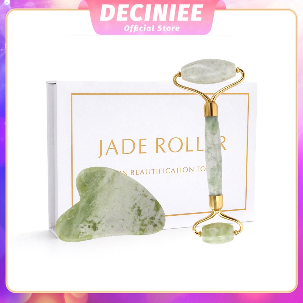 100%authentic Natural Jade Roller Facial Massager Gouache Scraper ...