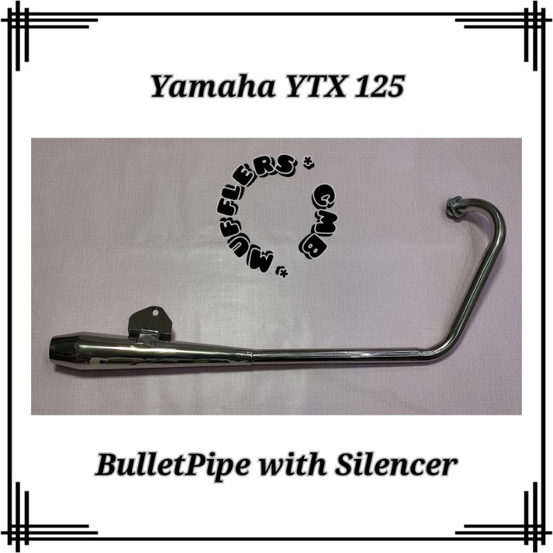 Yamaha YTX 125 - BulletPipe - Stainless - Muffler (Double Tube Elbow ...