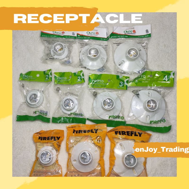 PER PIECE OMNI ROTO FIREFLY Ceiling Receptacle E27 | Shopee Philippines