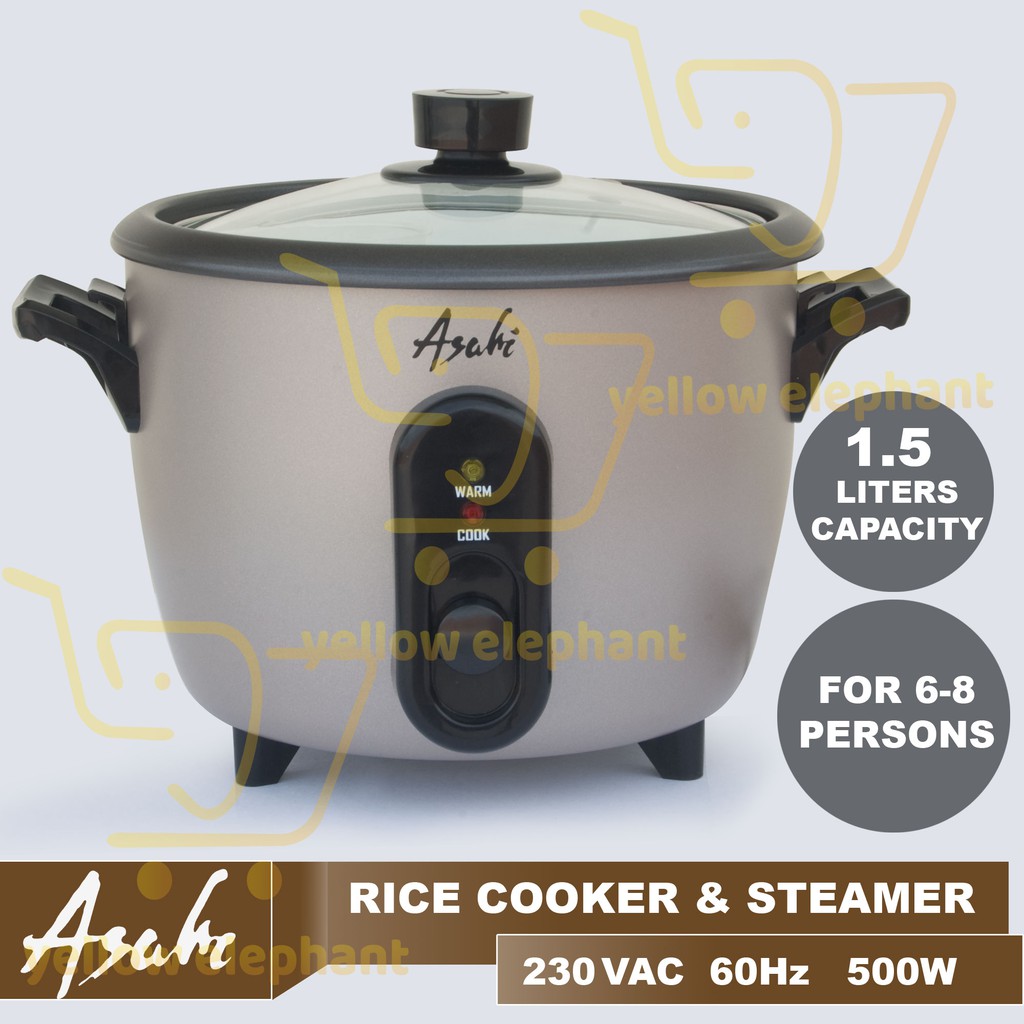 Asahi 1.5l Rice Cooker (500w) Yellow Elephant Everyday Low Price ...