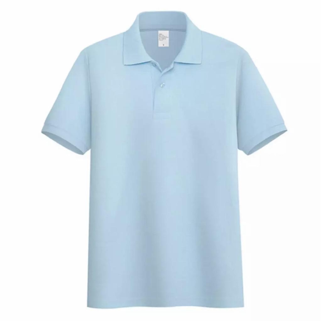 Men's plain Sky Blue collared polo shirt | Plain uniform polo collar ...