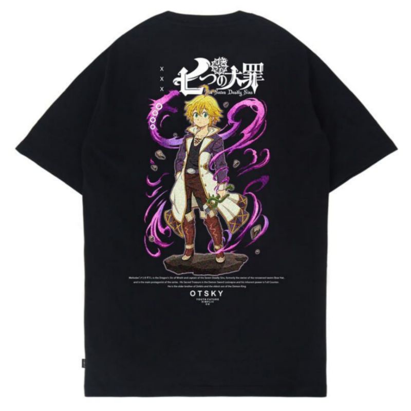 Otsky Seven Deadly Sins Meliodas Manga Anime T-Shirt Black X U1025Y ...