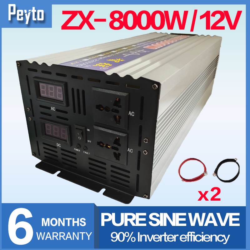 Peyto 60hz Pure Sine Wave inverter Solar Power Inverter 8000W Original Power inverter DC 12V/24V ...