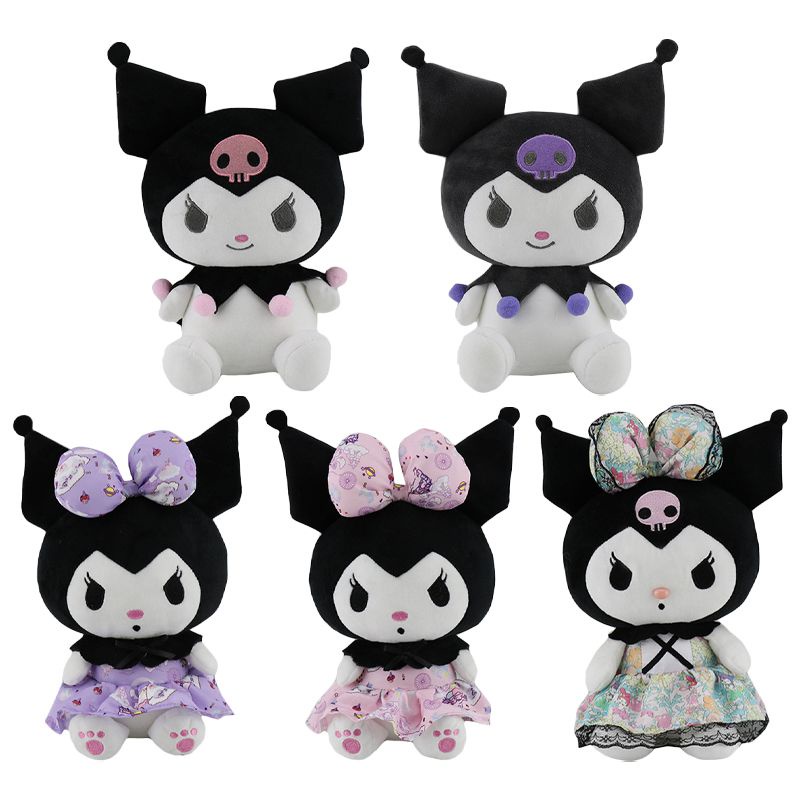 10/20cm Kawaii Kuromi Plush Toy Princess Dress Stuffed Doll Cinnamoroll ...