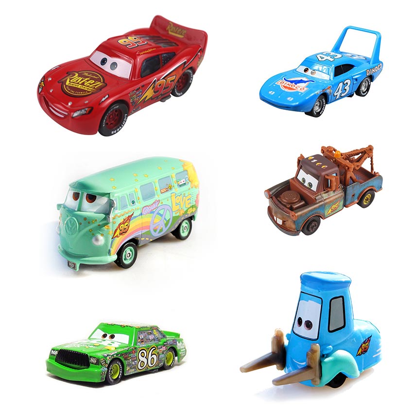 6pcs/set Toy Cars Diecast Disney Pixar Cars McQueen Storm ramirez 1: 43 ...