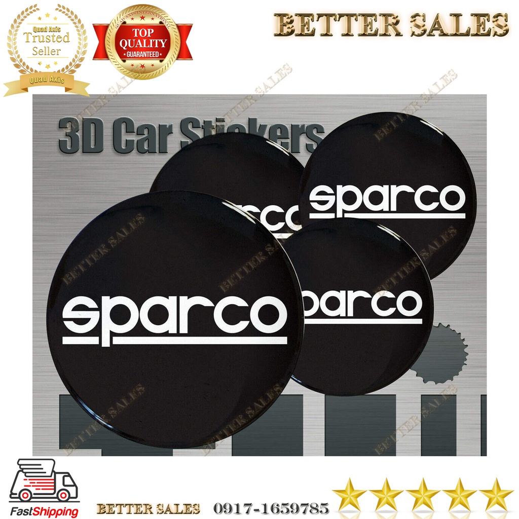 SPARCO CAR CENTER CAP EMBLEM 3D (4 PCS) | Shopee Philippines