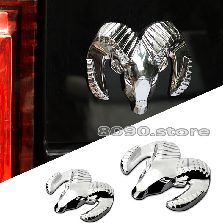 Modified Ram Head Logo Car Front Emblem Sticker Auto Body Badge Decal ...