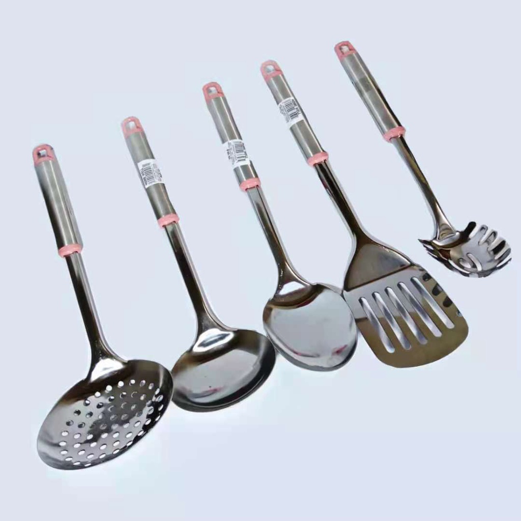 Stainless Steel Cooking Tools Spoon Spatula Ladle Kitchen Utensils ...