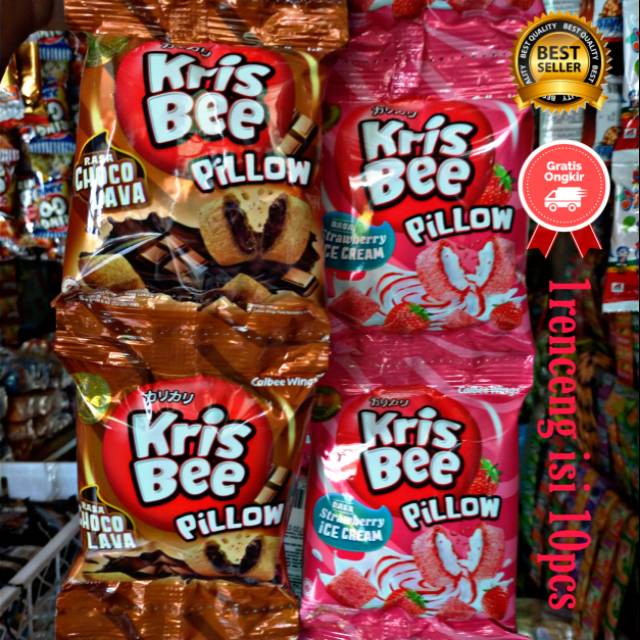 KRIS BEE PILLOW CHOCO LAVA/STROBERI ICE CREAM 1000 pack 1 pack contains ...