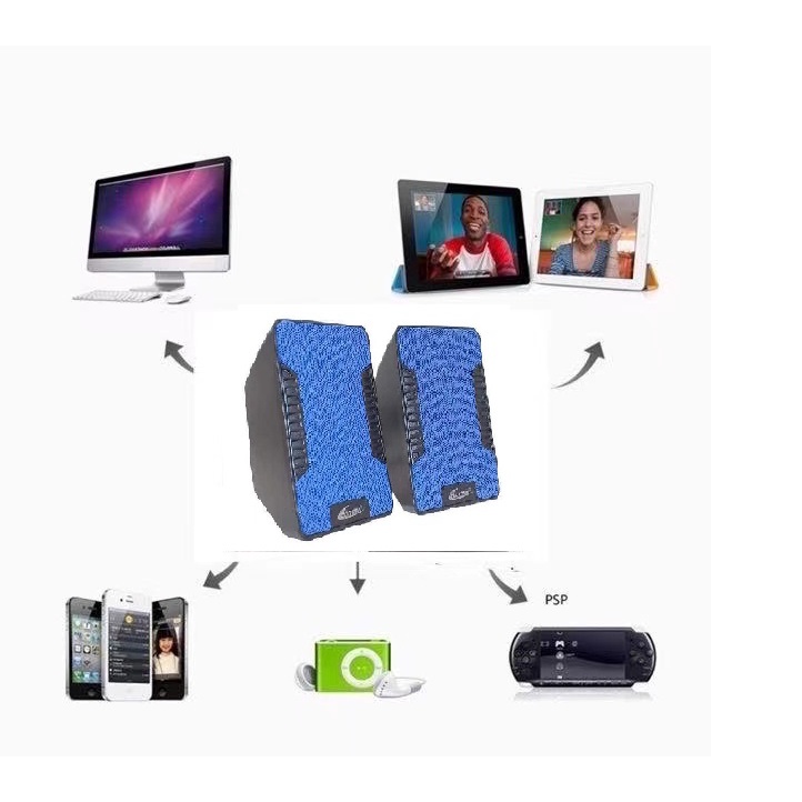 PINSAN USB 2.0 Mini Speaker Stereo Subwoofer for Laptop Computer PC ...