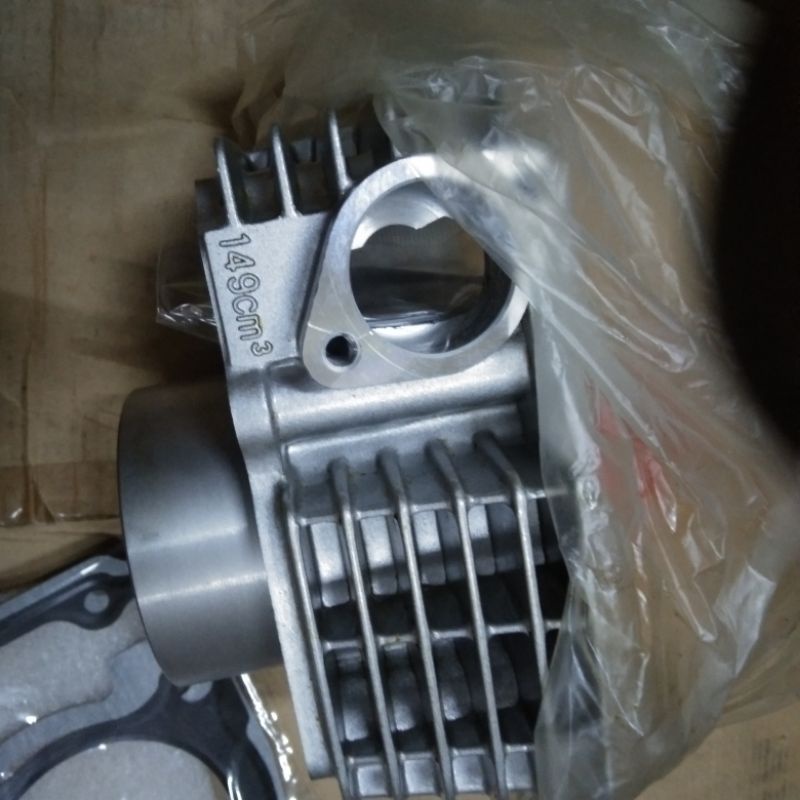 Cylinder Block Only HONDA XR150 (57MM ) WITH PISTON KIT | Shopee ...