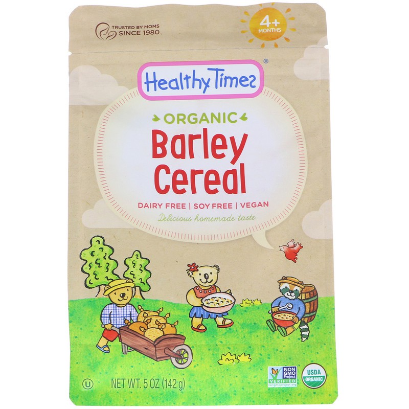 Healthy Times, Organic, Barley Cereal, 4+ Months, 5 oz (142 g) | Shopee ...