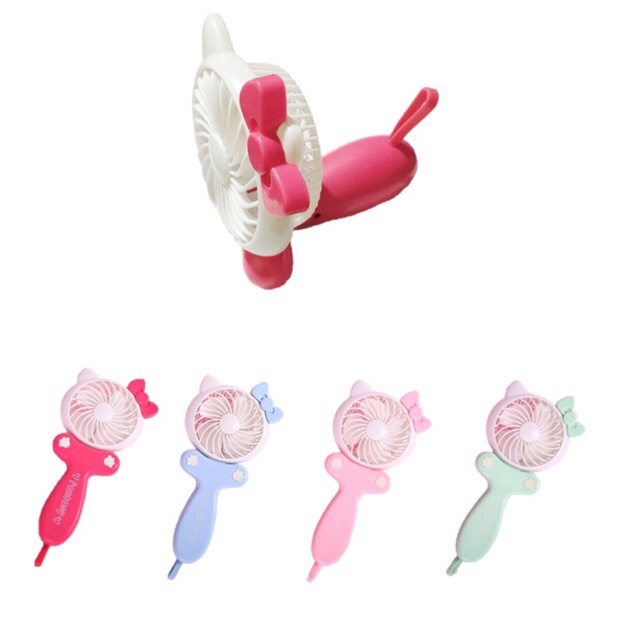 cute hello kitty rechargeable Mini fan Candy color | Shopee Philippines