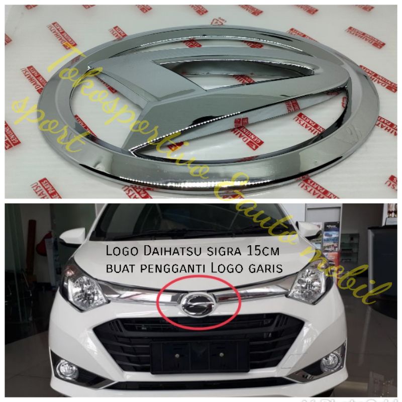 Daihatsu sigra 15cm Front Emblem logo to replace chrome line logo ...