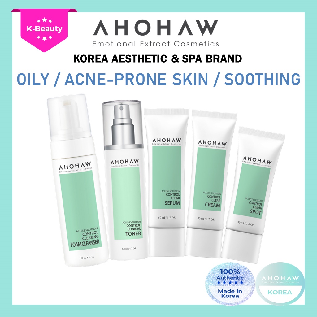 [AHOHAW] Control Oily Sebum 5types | Facial Cleanser, Clear Toner ...