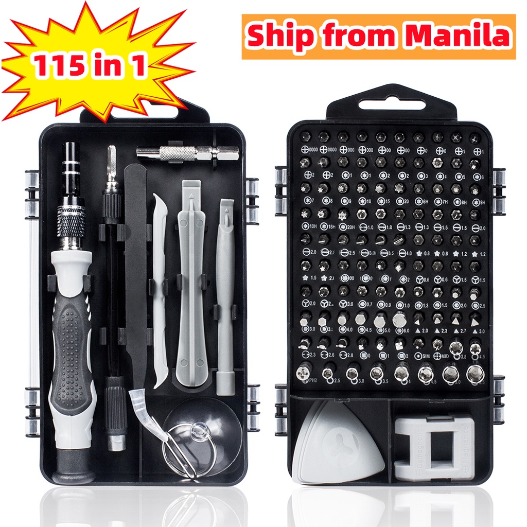 115 in 1 Mini Magnetics Precision Screwdriver Set Multi Computer PC Mobile Phone Device Repair ...