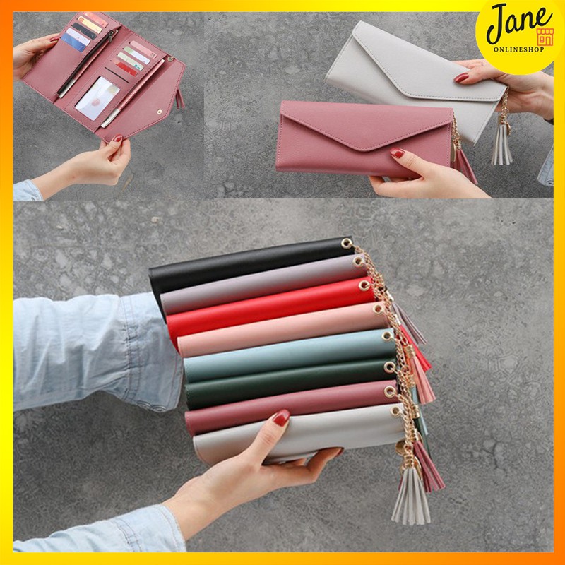 Women Wallets Long Tassel Clutch Bag Fashion Women's Long Wallet JCW41 ...