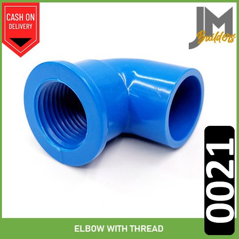 JM H-0021 Blue PVC Fittings | 1/2 Elbow with Thread | Shopee Philippines