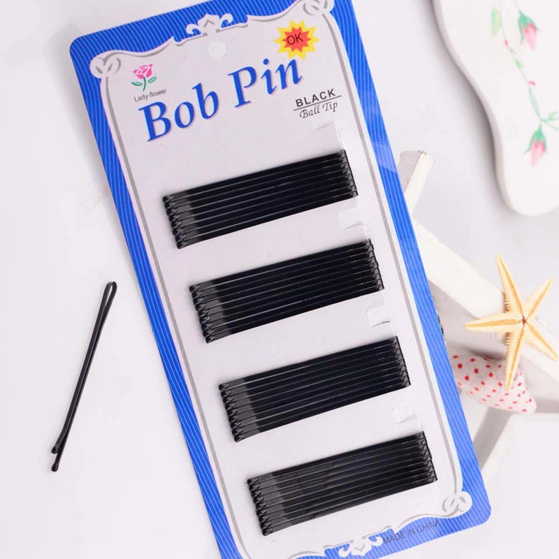 Black Hair Clips (1 Panel) | Shopee Philippines