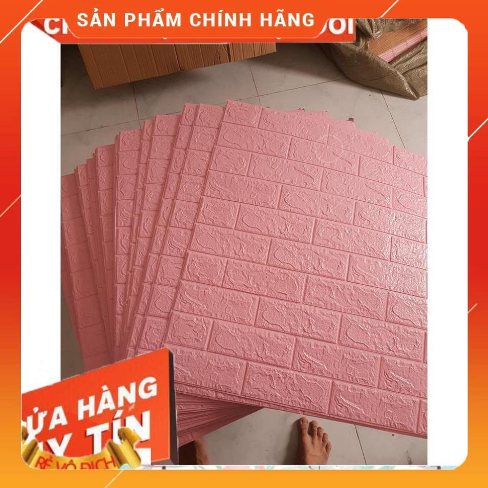 Set of 20 3D Faux Brick Wall Foam Panels 4mm Thick Light Pink 70x77cm ...