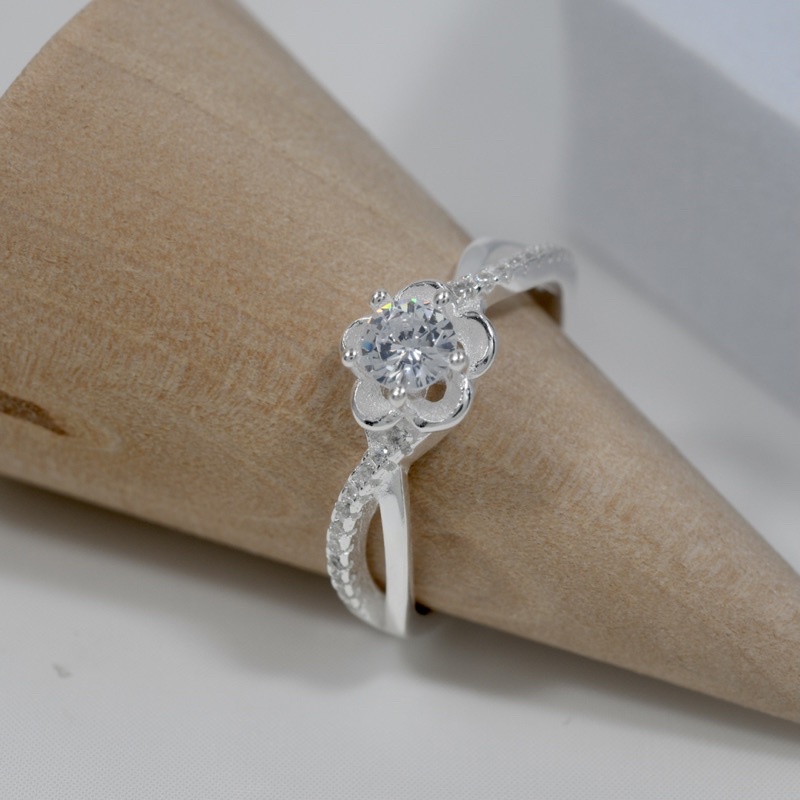 KS silver original 925 italy silver SWR005 (ladie’s ring) | Shopee ...