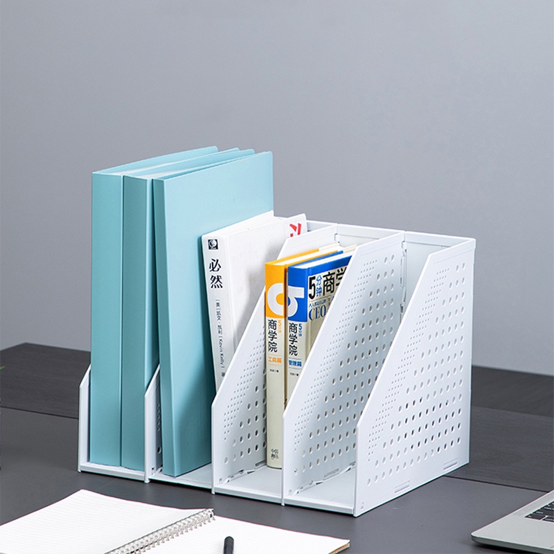 Deli Folding File Box Two-Fold Desktop Document Book Storage Office ...