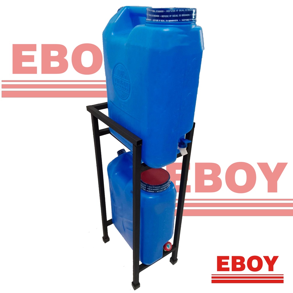 GALLON RACK TWO LAYER METAL/WATER GALLON/HARDWARE MATERIALS | Shopee ...