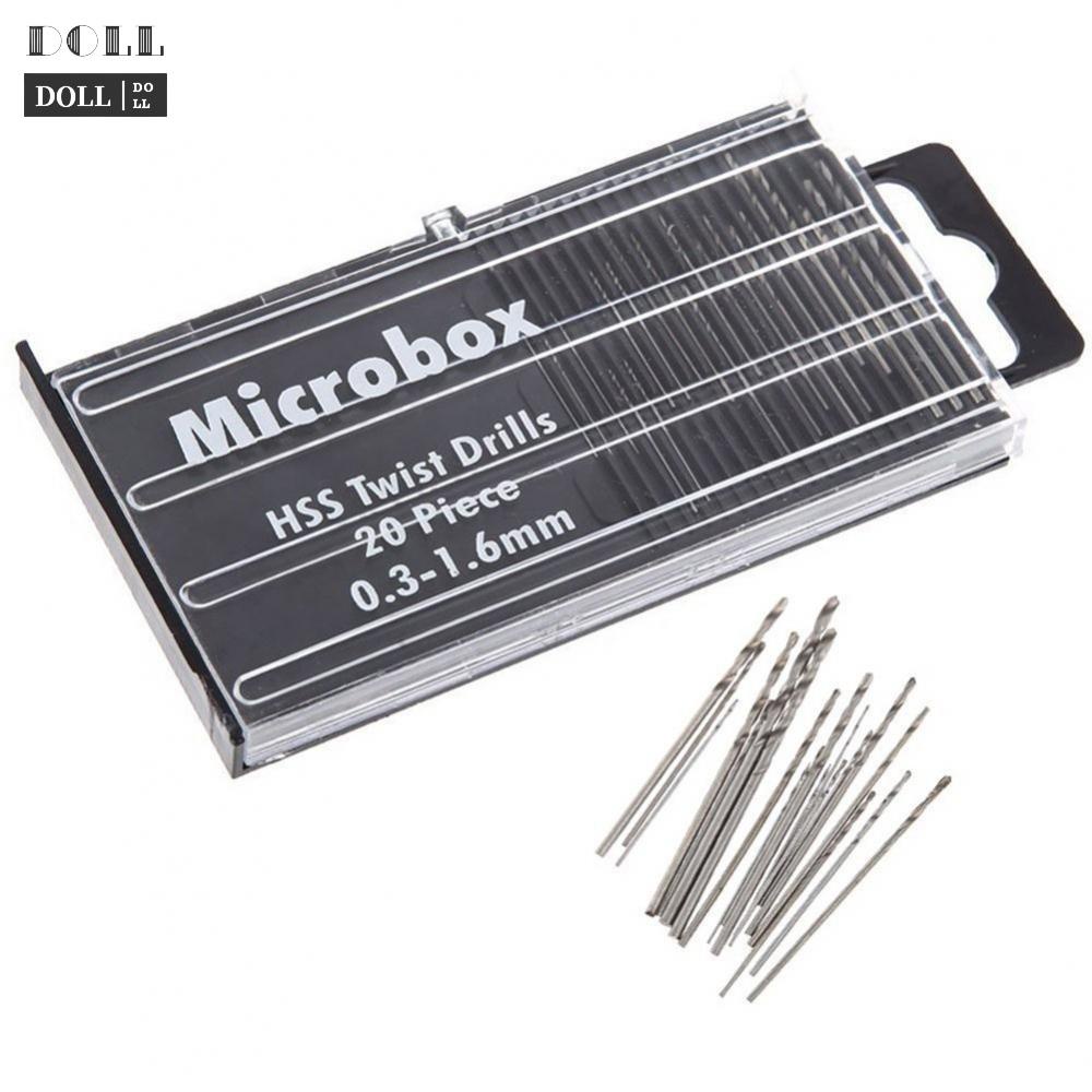 【DOLLDOLL】Drill Bit With Case 0.3mm-1.6mm 20Pcs/Set Accessories Drill ...