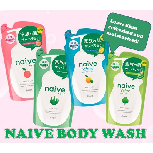 Kracie NAIVE Long-Lasting Refreshing Fragrance Body Wash Refill | Shopee Philippines