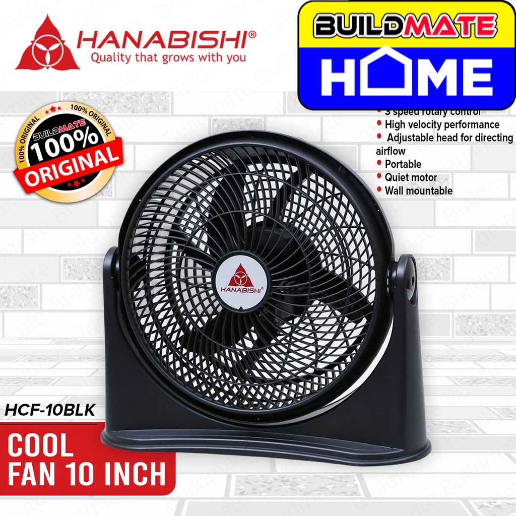 HANABISHI Desk Fan Cool Fan 10" 10BLK HCF10BLK •BUILDMATE• | Shopee ...